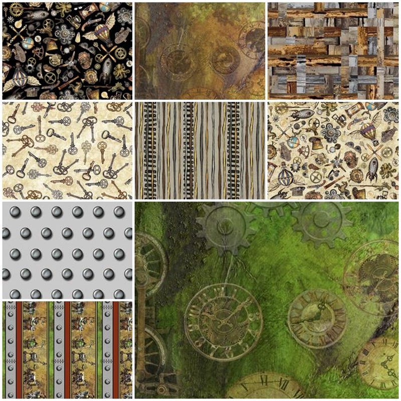 Steampunk Fabric - Etsy