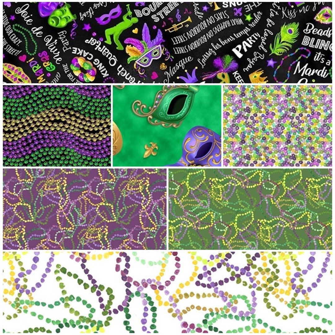 Mardi Gras Fat Tuesday Carnival New Orleans Beads Harlequin - Etsy