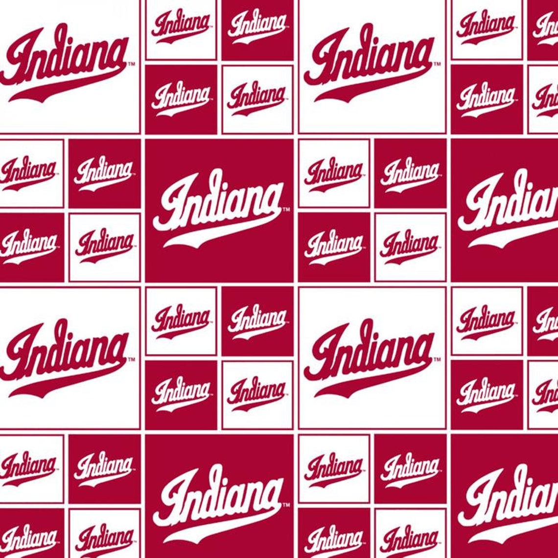 NCAA Indiana University Hoosiers College Logo 100% Cotton Fabric by ...