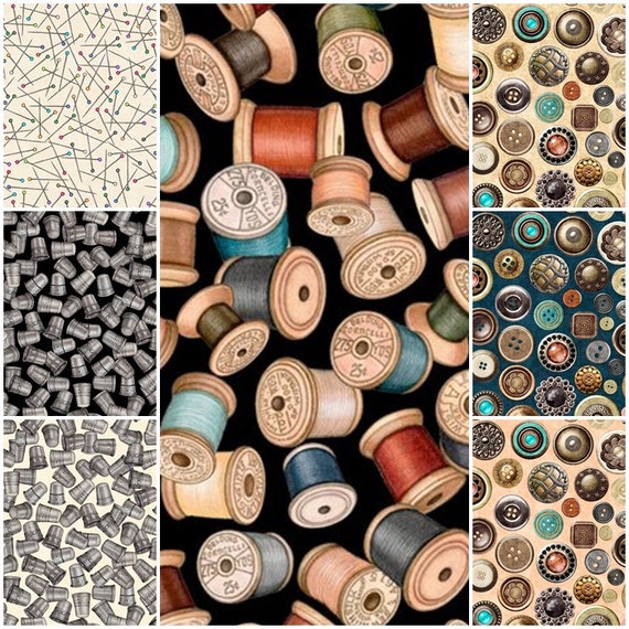 Sew Lovely Sewing Motifs Buttons Thimbles Thread Pins Machines - Etsy