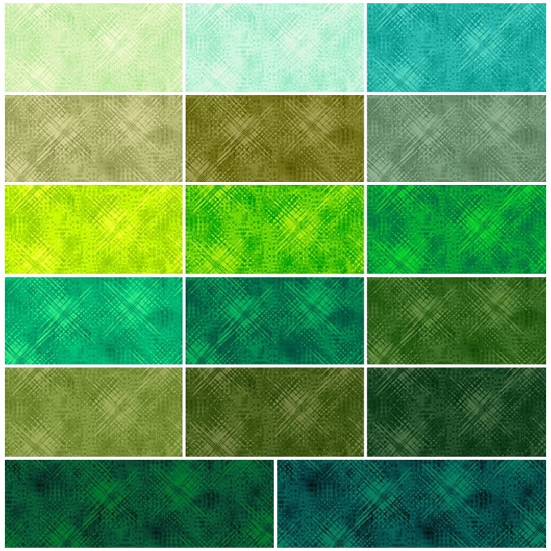 Vertex Shades of Green #29513 100% Cotton Fabrics by Quilting Treasures ...