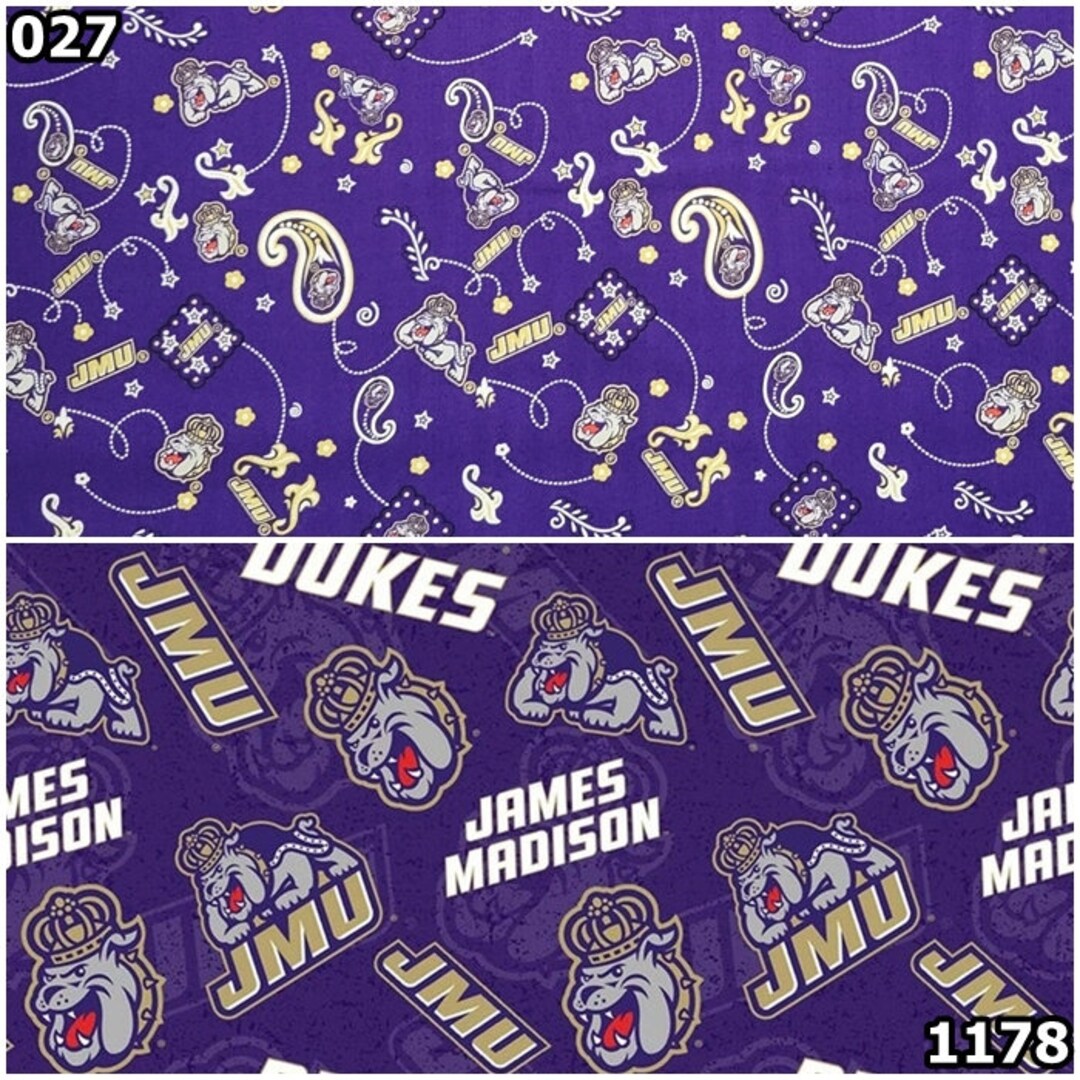 NCAA James Madison University Purple & Gold Dukes College 100% Cotton ...