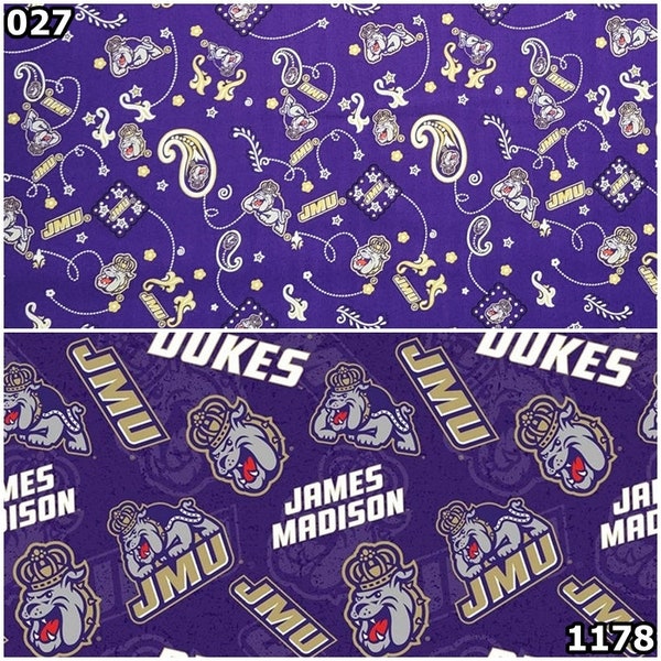 James Madison University Fabric - Etsy