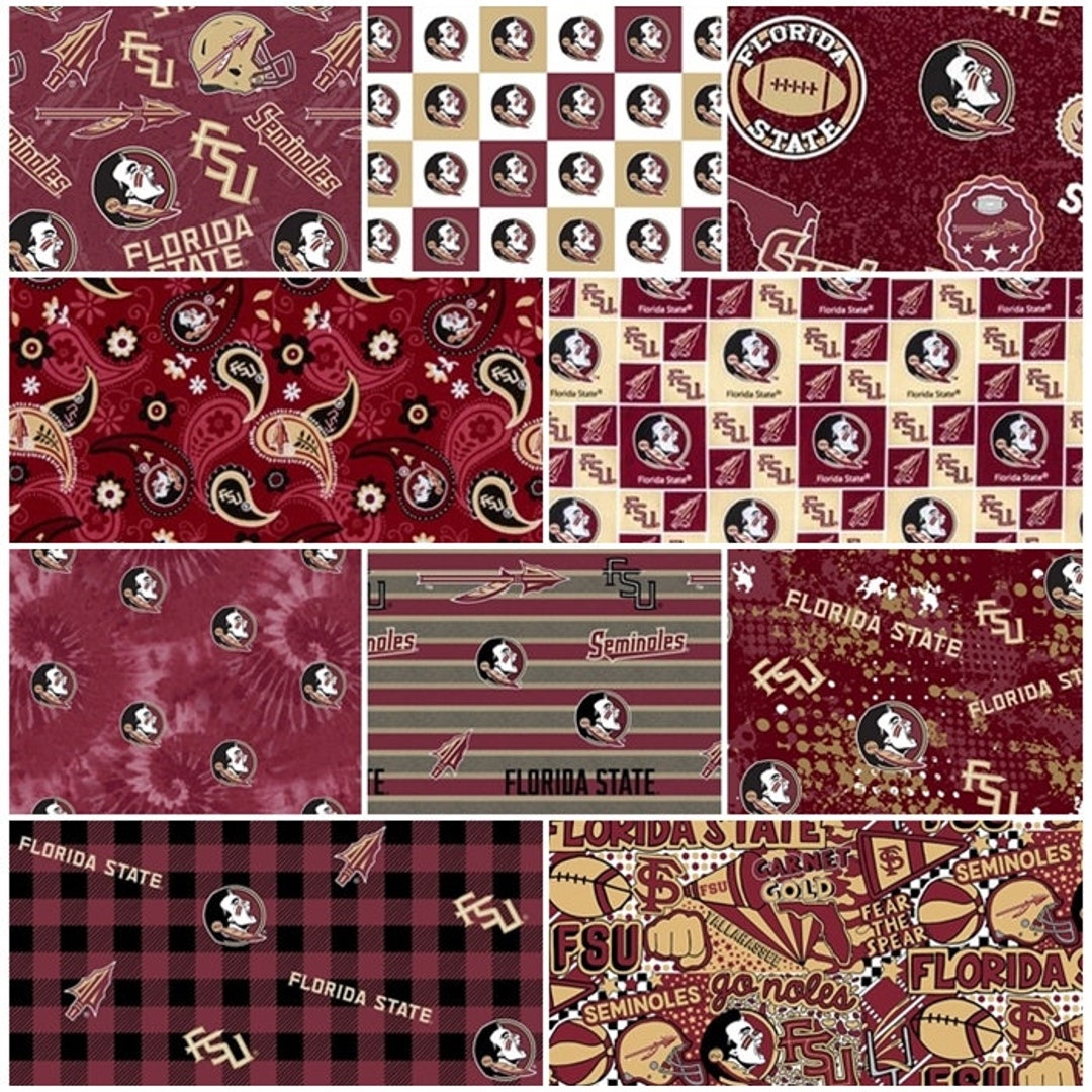 NCAA Florida State Seminoles Garnet & Gold College Logo 100% Cotton ...