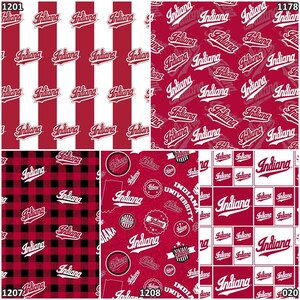 NCAA Indiana University Hoosiers College Logo 100% Cotton Fabric by ...