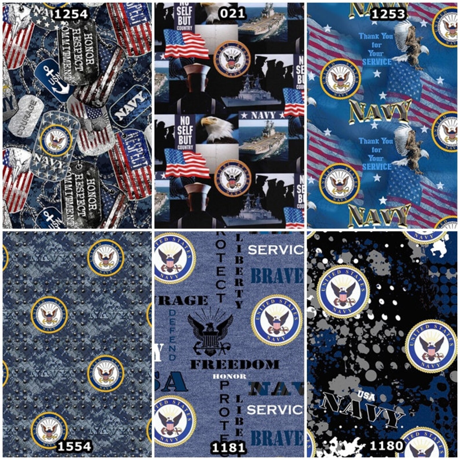 The United States Navy Military Branch 100% Cotton Fabrics for - Etsy