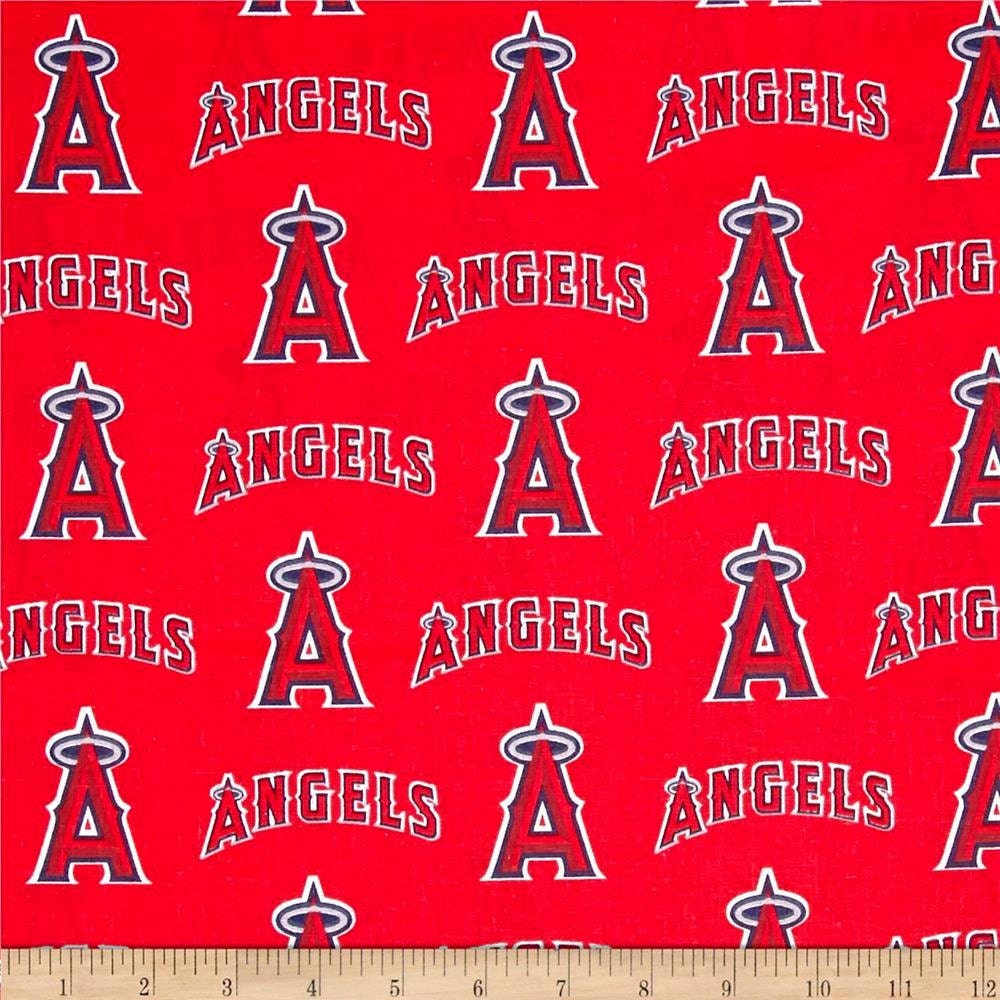 MLB Logo Los Angeles Angels of Anaheim Red & Navy 100% Cotton - Etsy