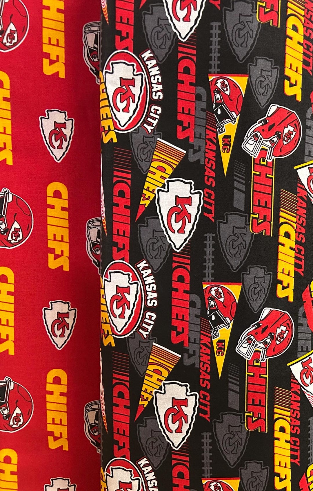 NFL Logo Kansas City Chiefs 100% Cotton Fabric by Fabric Traditions! 8 ...