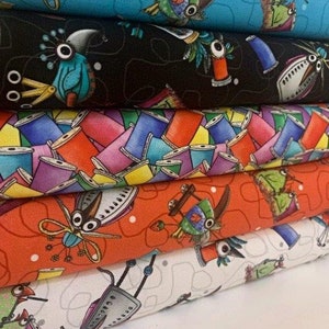 Steampunk Stitchery, Whimsical, Birds, Notions, Sewing Themed 100% ...