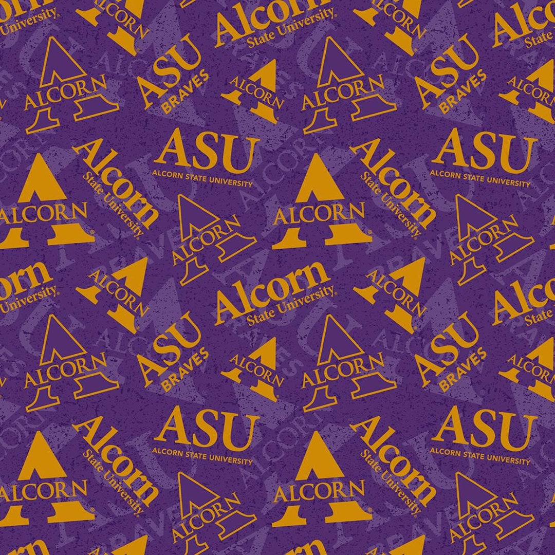 NCAA Alcorn State University Purple & Gold Bravehawks HBCU College Logo ...