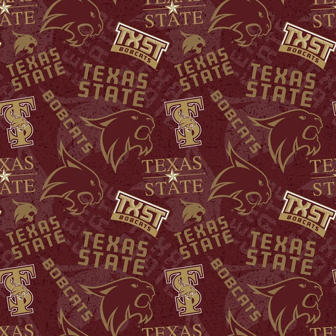 NCAA Texas State University Bobcats Maroon & Gold 1178 Logo - Etsy
