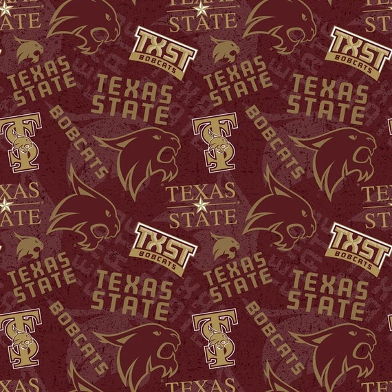 NCAA Texas State University Bobcats Maroon & Gold 1178 Logo - Etsy
