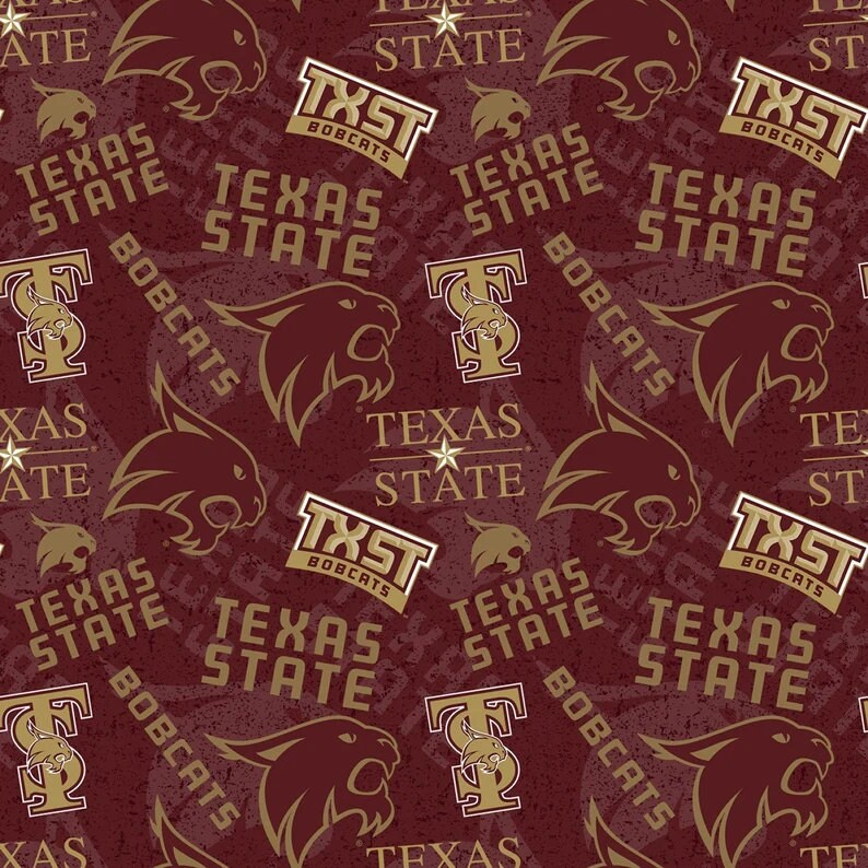 NCAA Texas State University Bobcats Maroon & Gold 1178 Logo - Etsy