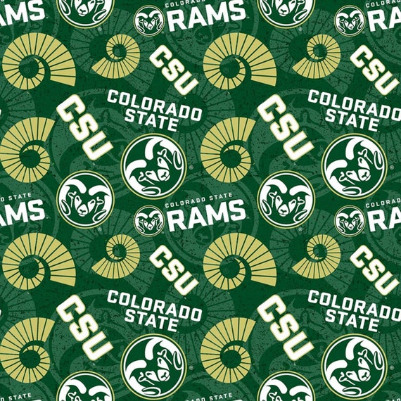 NCAA Colorado State Rams CSU-1178 Green College Logo Cotton | Etsy