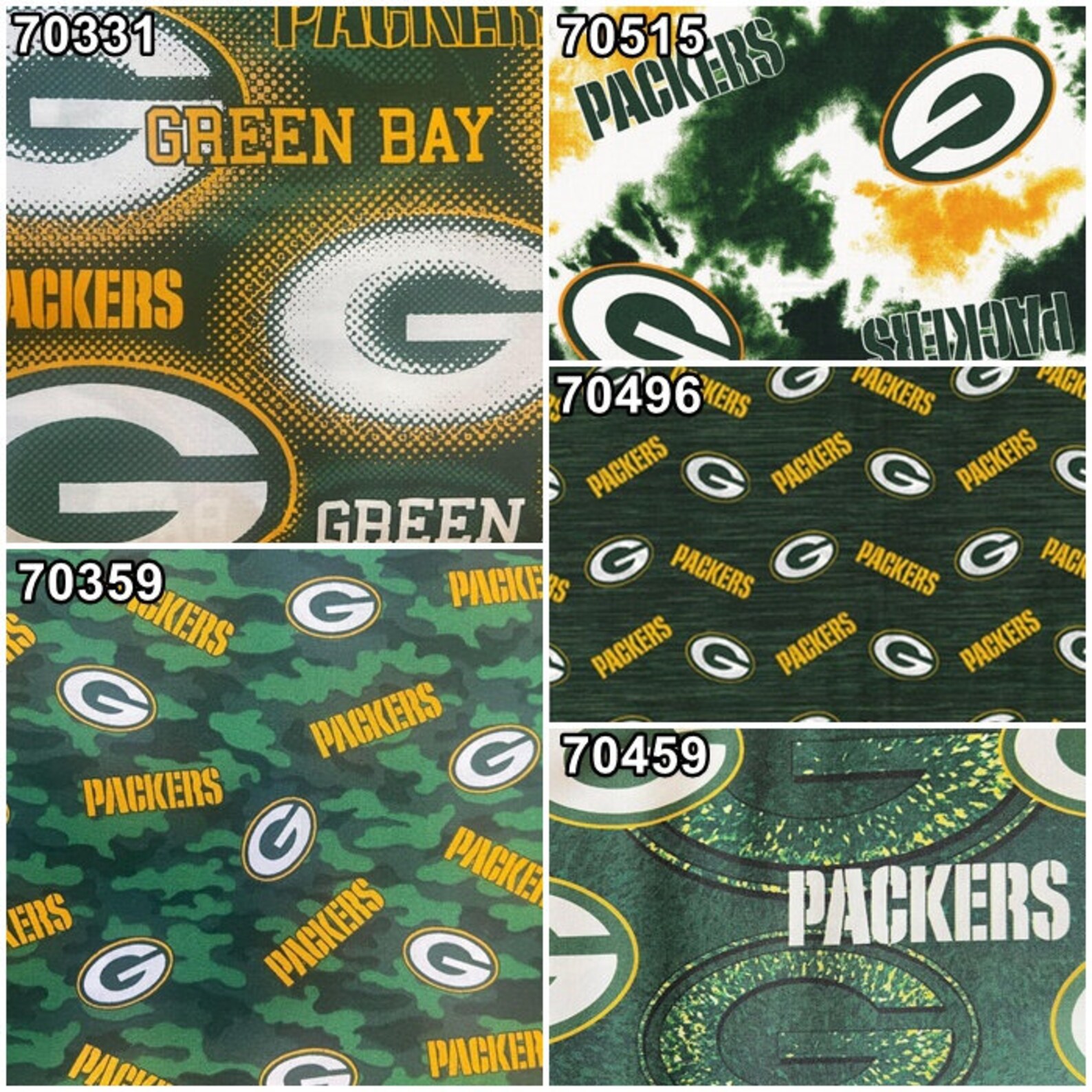 NFL Logo Green Bay Packers Green and Gold 100% Cotton Fabric - Etsy