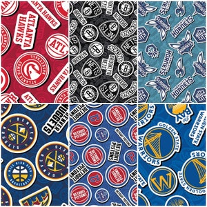 NBA Logo National Basketball Association 100% Cotton Fabric by Camelot ...