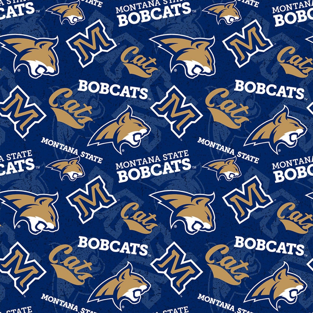 NCAA Montana State University Bobcats 1178 Blue & Gold College Logo 100 ...