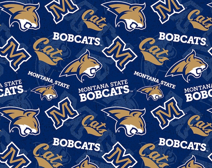 NCAA Montana State University Bobcats 1178 Blue & Gold College Logo 100 ...