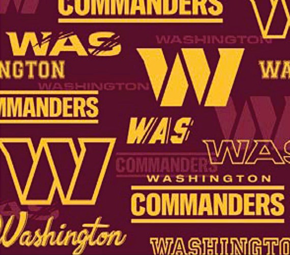 NFL Logo Washington Commanders 60 70530 Burgundy 100% | Etsy