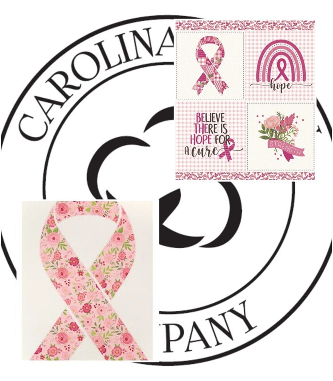 Be the Hope in Bloom Breast Cancer Panels 100% Cotton Fabrics by Riley ...