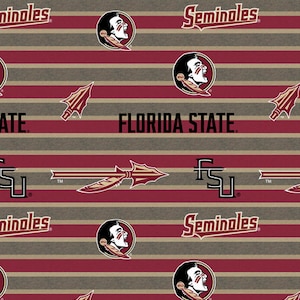 NCAA Florida State Seminoles Garnet & Gold College Logo 100% Cotton ...