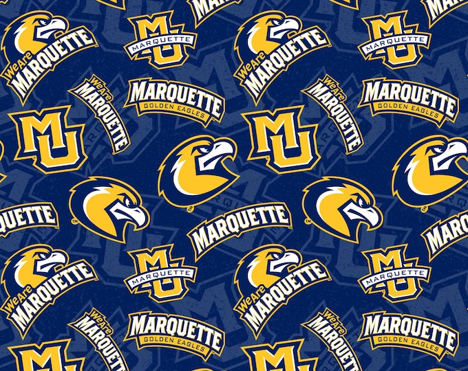 NCAA Marquette University Golden Eagles 1178 Packed Toss Blue & Gold ...