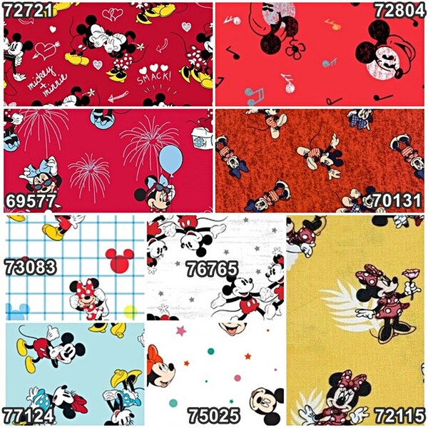 Mickey Mouse Fabric - Etsy