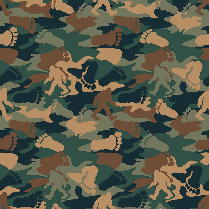 Legendary Loner Bigfoot Gone Squatchin 100% Cotton Fabrics! 5 Styles - Etsy