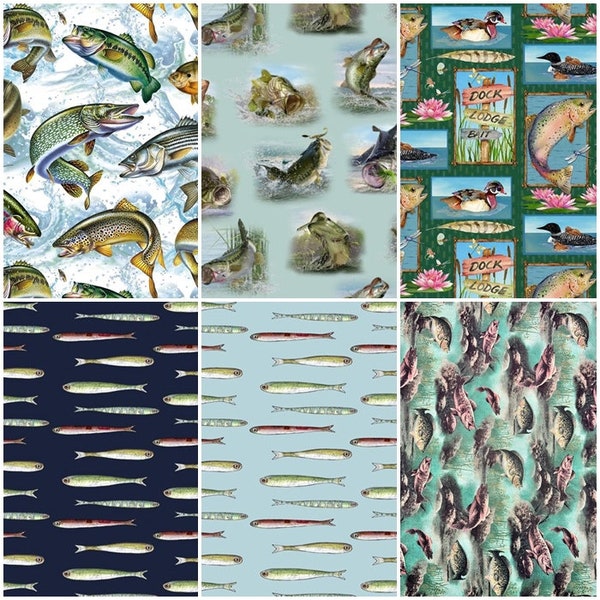 Fishing Fabric - Etsy