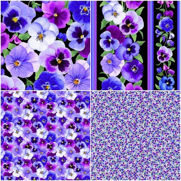 Pansies Fabric - Etsy