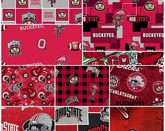 Ohio State Fabric | Etsy