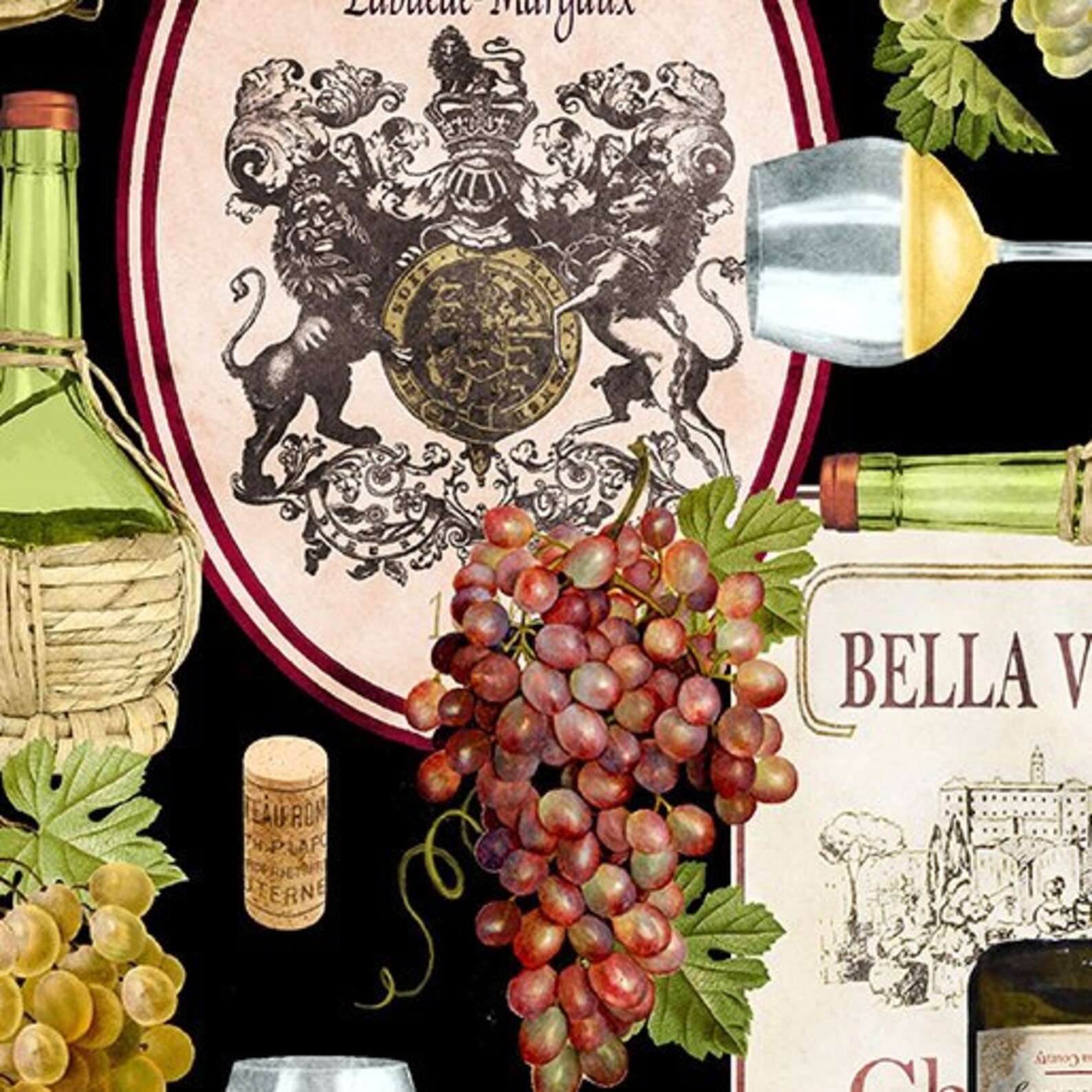 Cheers to You Wine Cellar Winery Grapes Corks Glasses Bottles - Etsy