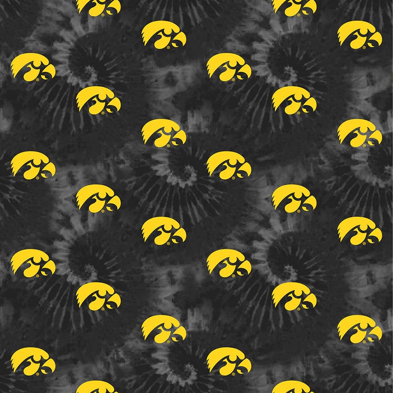 NCAA University of Iowa Hawkeyes Yellow & Black College Logo - Etsy
