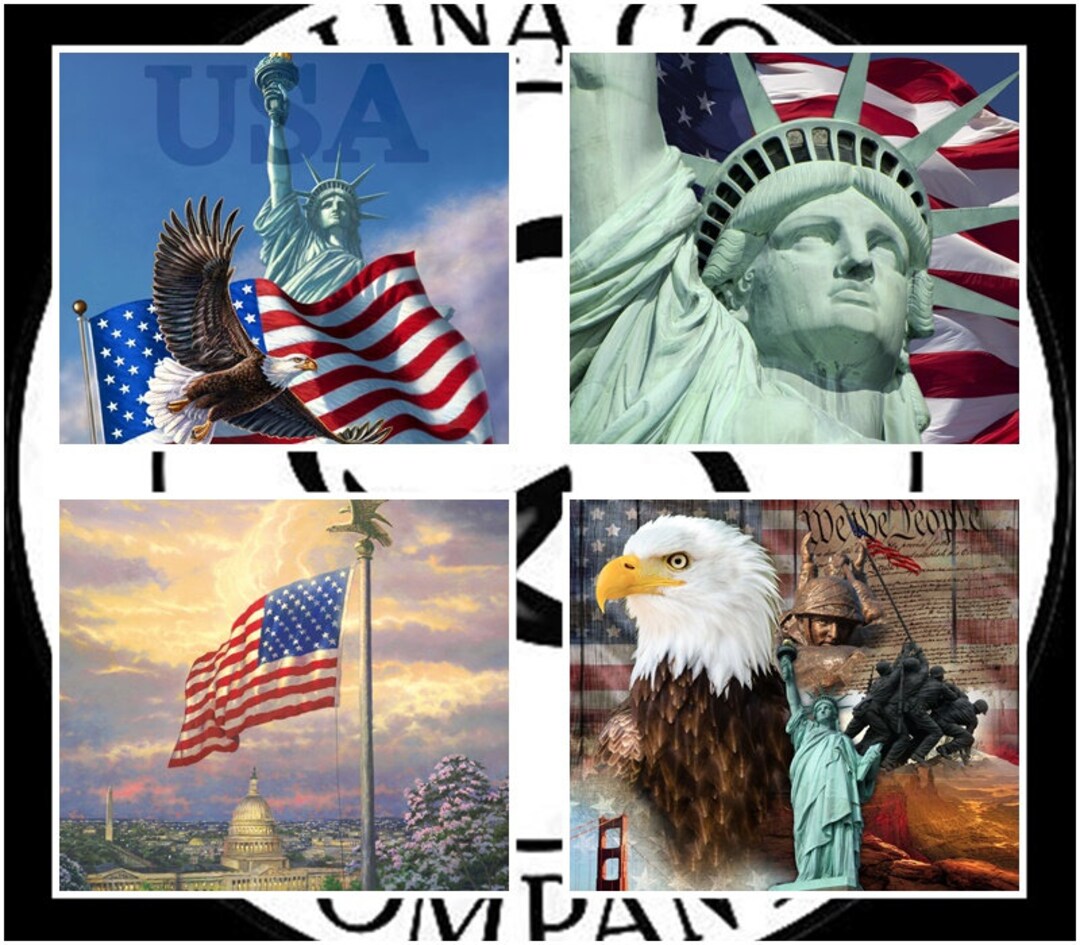 Statue of Liberty Mount Rushmore Patriotic Pride Capital - Etsy