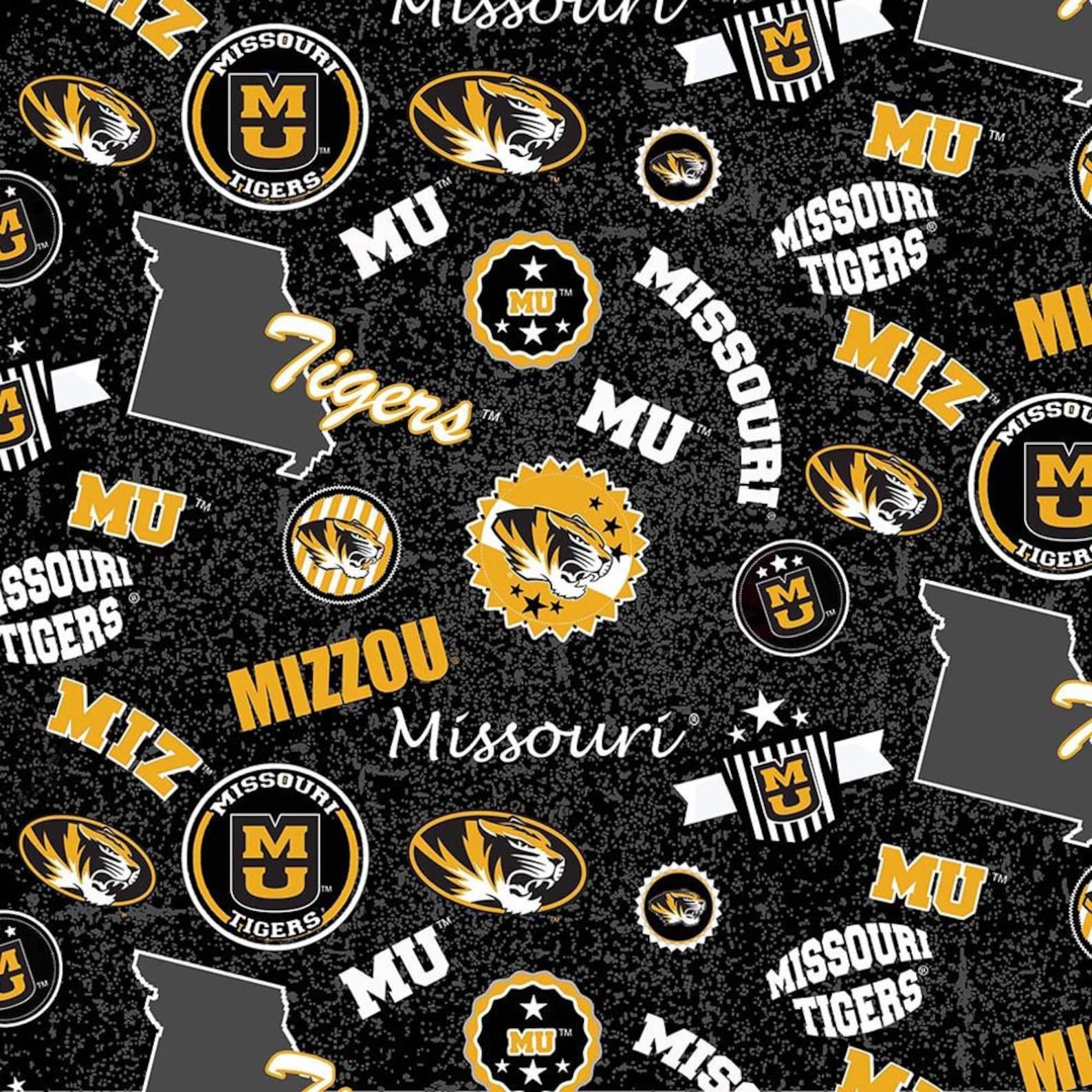 NCAA University of Missouri Tigers Gold & Black College Logo - Etsy