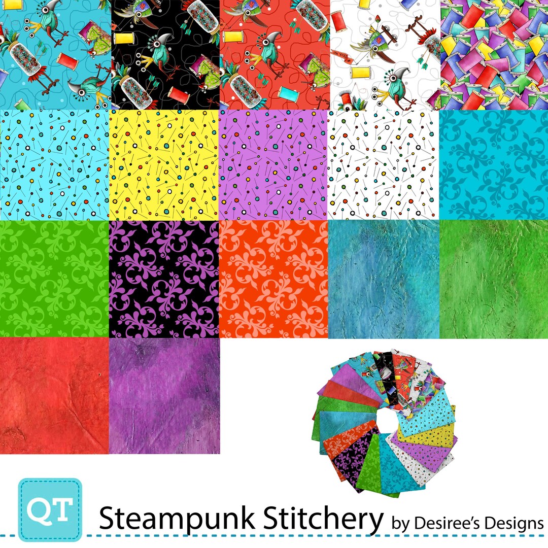 Steampunk Stitchery Whimsical Birds Notions Sewing Themed - Etsy