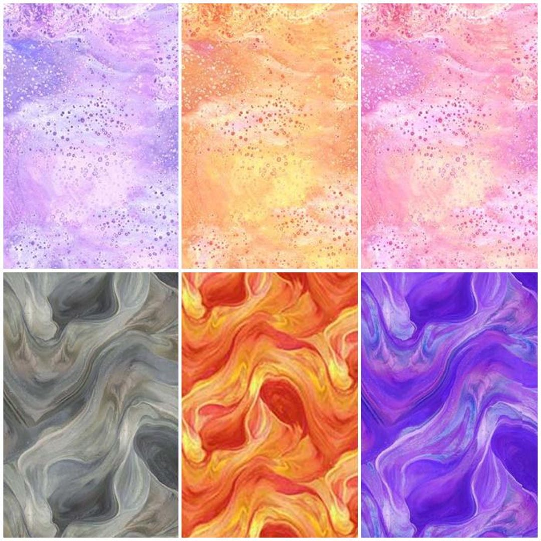 Surge Mist & Waves Water Textures Bubbles 100% Cotton Fabric by ...