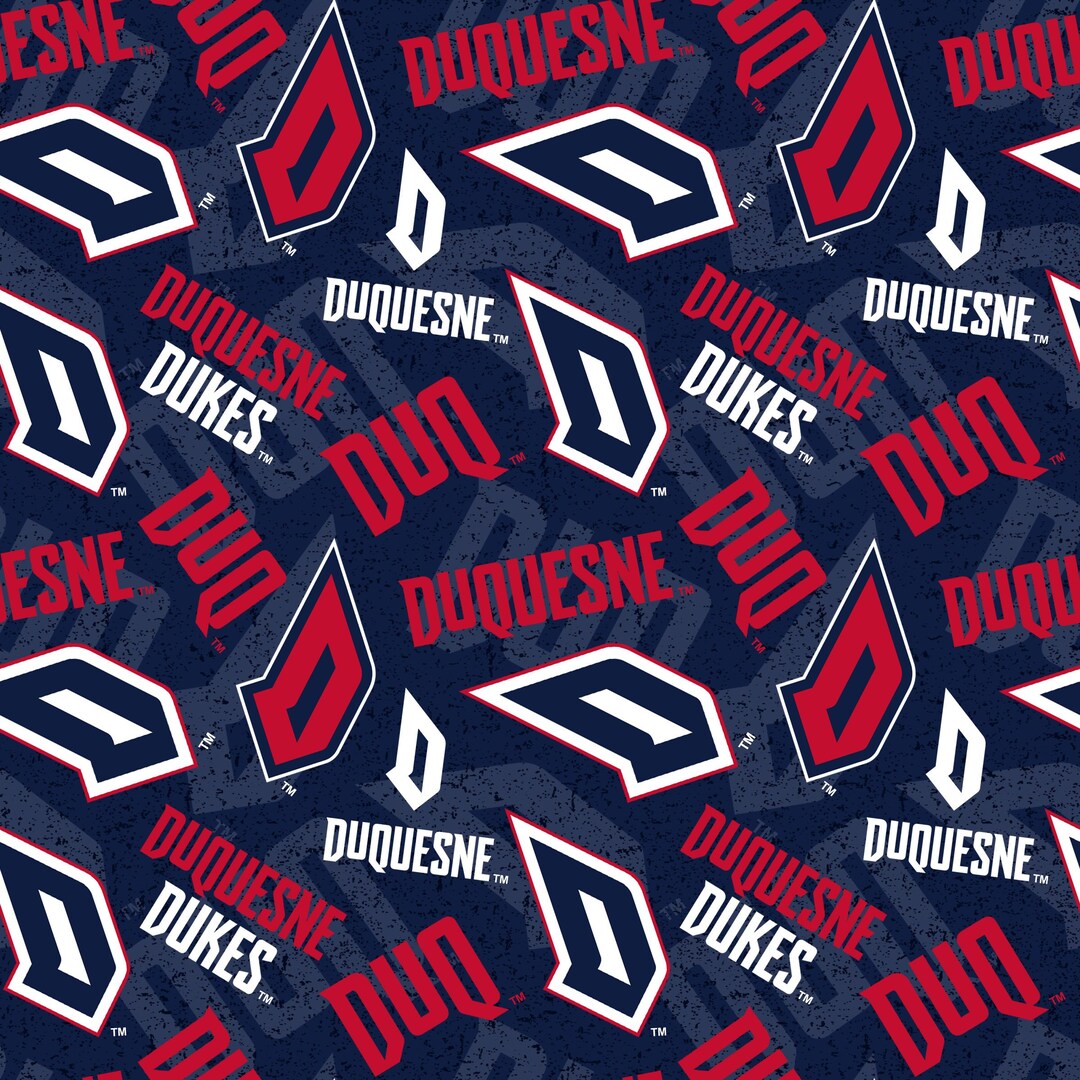 NCAA Duquesne University Dukes DUQ-1178 Packed Toss Navy Blue & Red ...