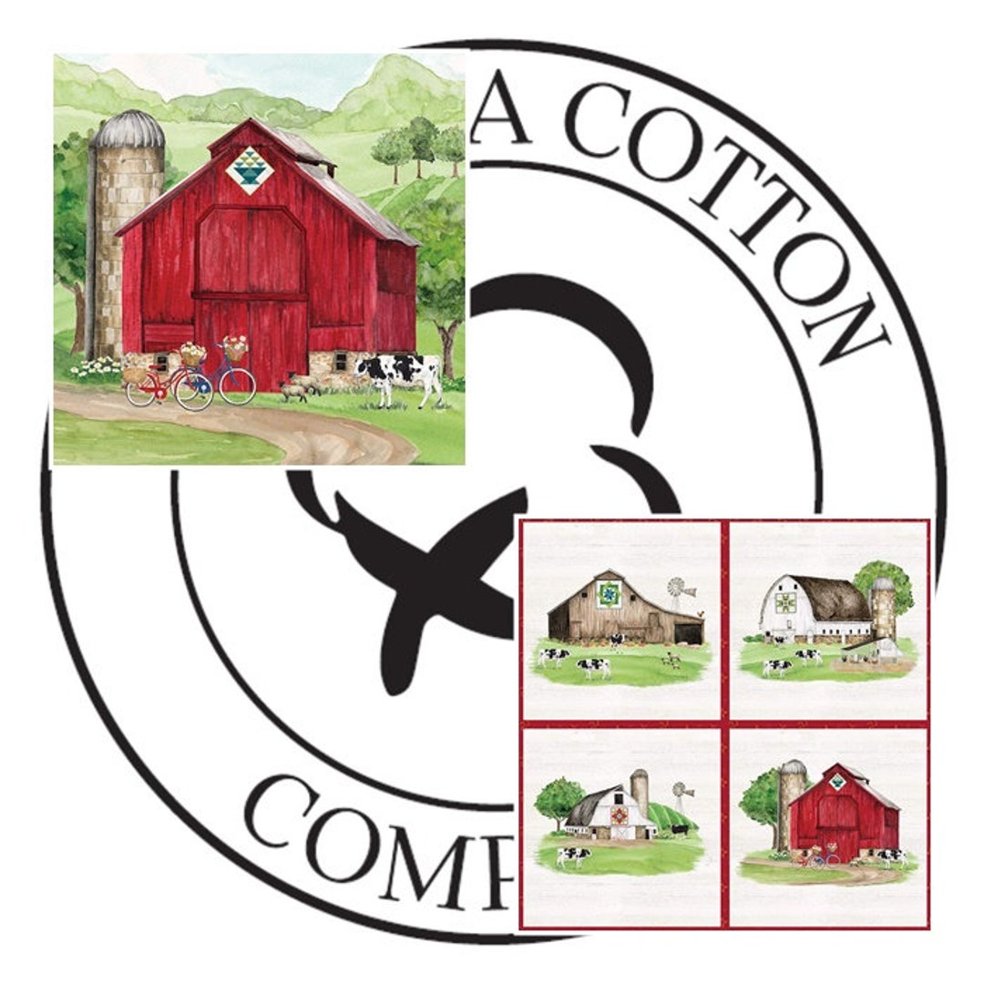 Spring Barn Quilts 100% Cotton Fabric 36" Panels by Riley Blake! 2 ...