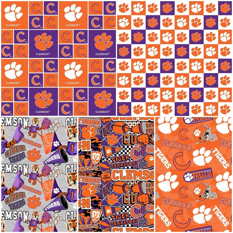 NCAA Clemson University Tigers Orange & Purple College Logo - Etsy