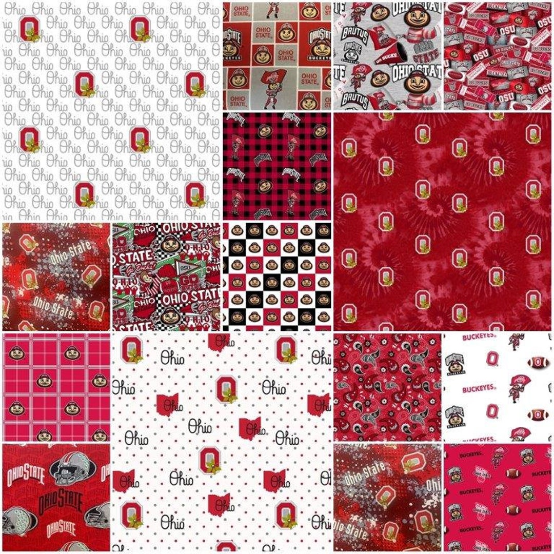 NCAA the Ohio State University Buckeyes Red & Black College Logo Cotton ...