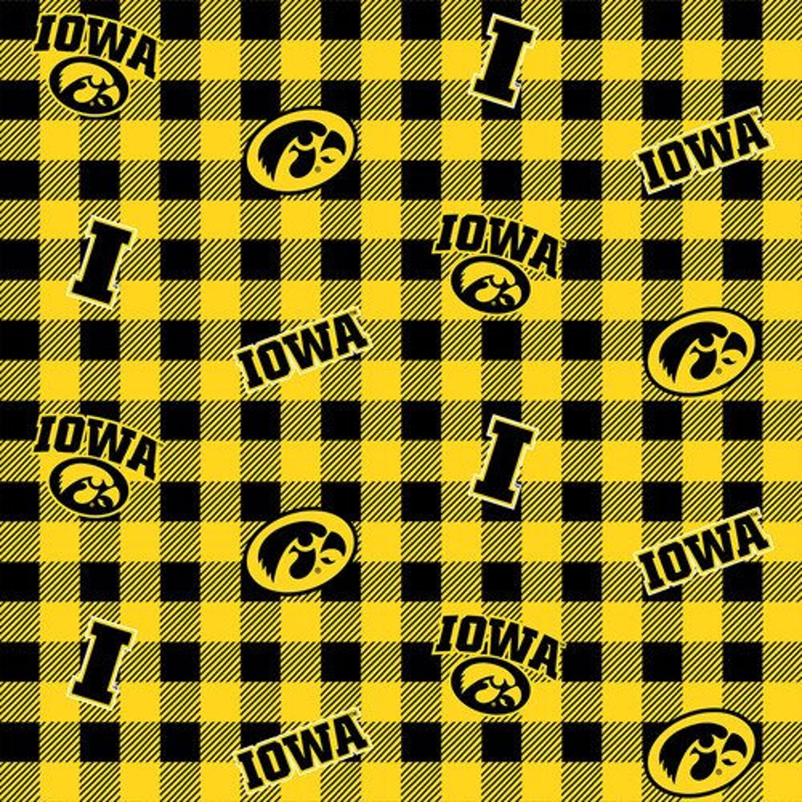 NCAA University of Iowa Hawkeyes Yellow & Black College Logo | Etsy