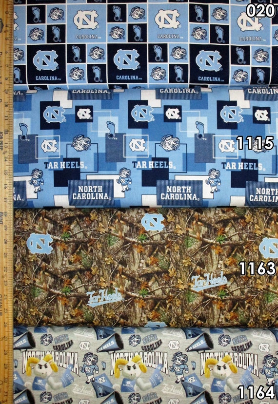 NCAA University of North Carolina UNC Tarheels Cotton Fabric | Etsy