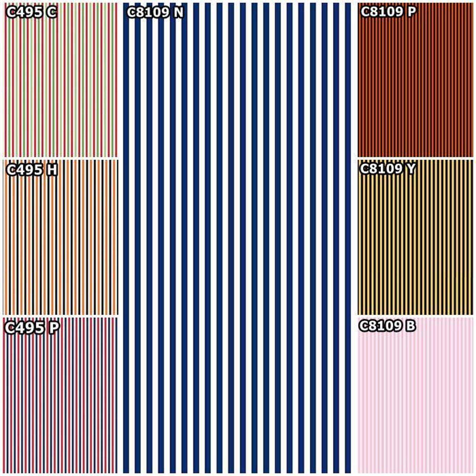 1/8th Inch Stripes C8109 100% Cotton Fabrics! 7 Colors - Etsy