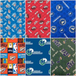 NBA Logo National Basketball Association 100% Cotton Fabric by Camelot ...