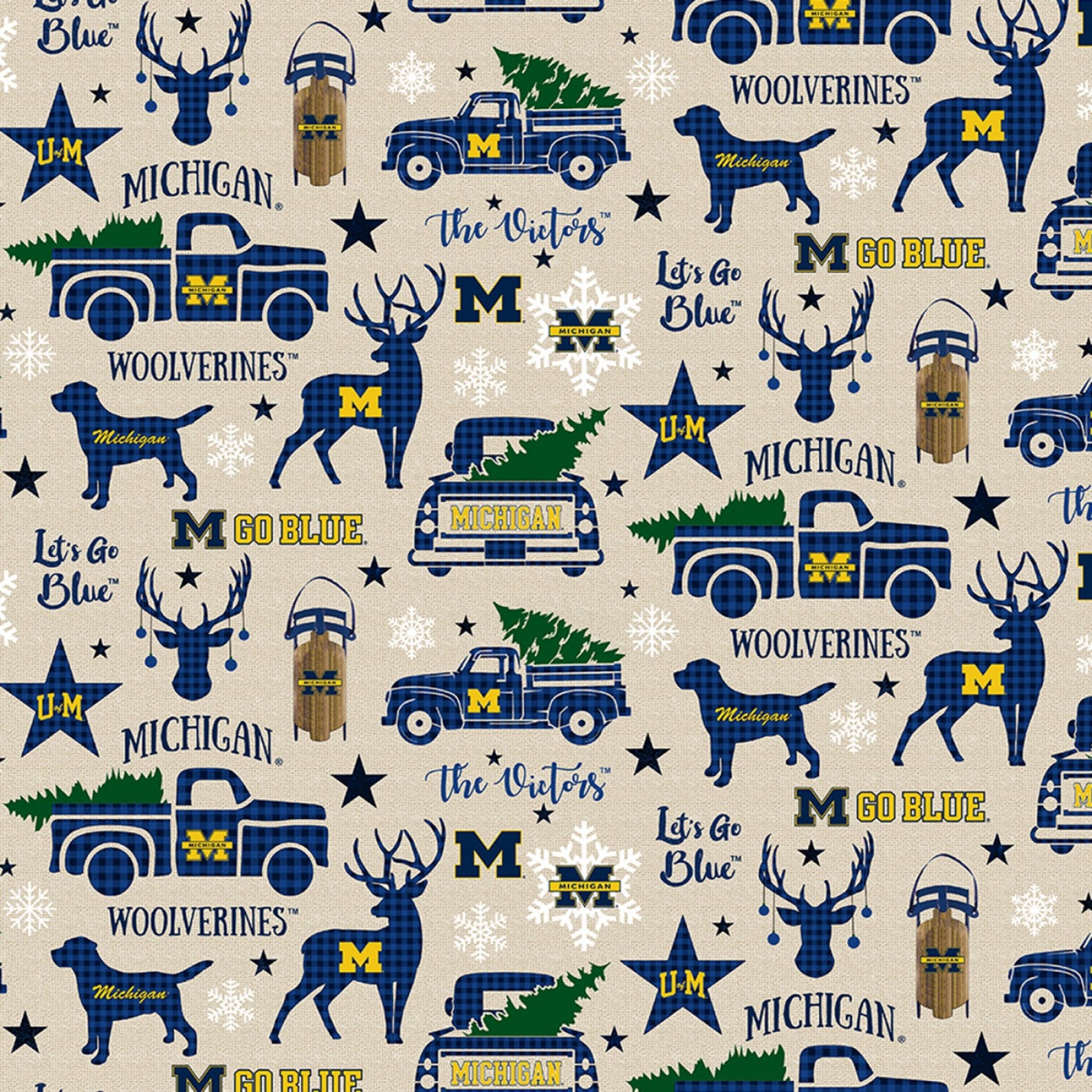 NCAA University of Michigan Wolverines Blue & Gold College | Etsy