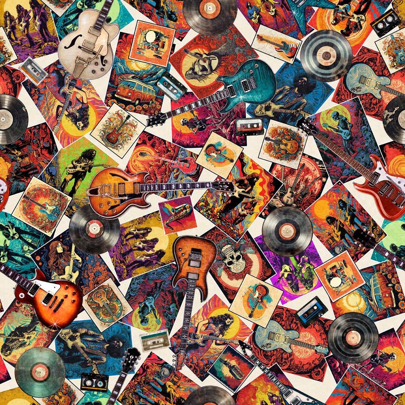 Rock and Roll Fabric - Etsy