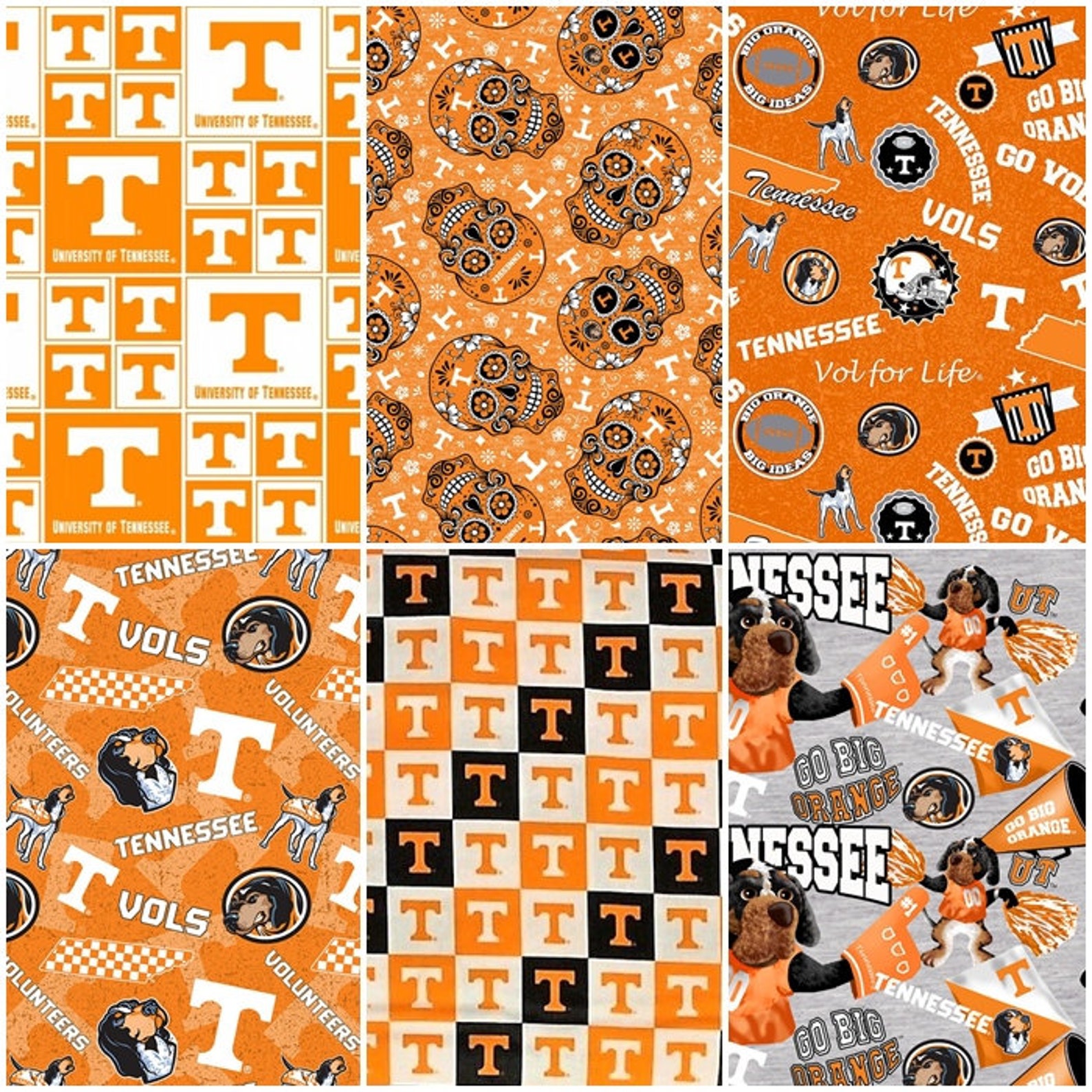 NCAA University of Tennessee Vols Orange & White College Logo - Etsy