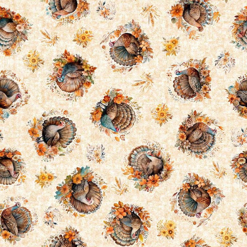 Thanksgiving Fabric - Etsy