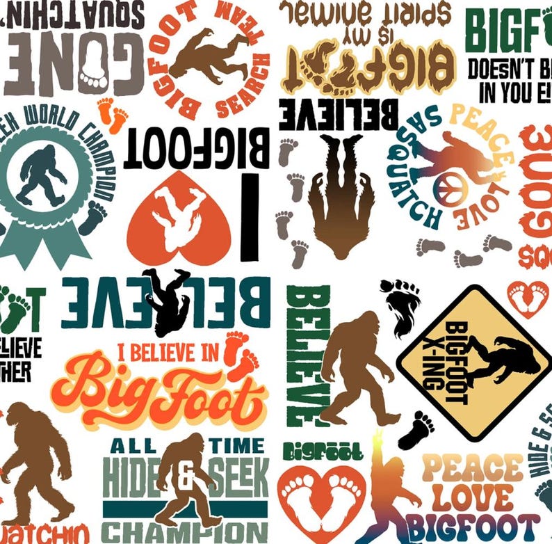 Legendary Loner Bigfoot Gone Squatchin 100% Cotton Fabrics! 5 Styles - Etsy